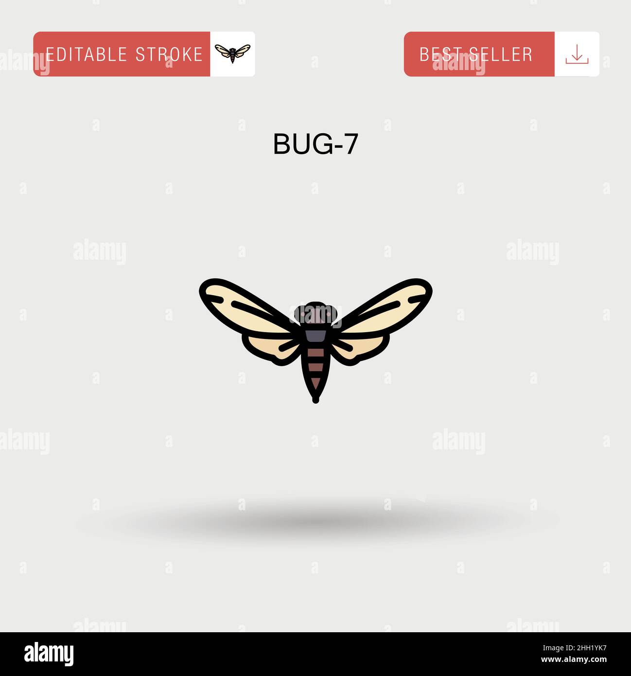 Bug-7 Simple vector icon Stock Vector Image & Art - Alamy