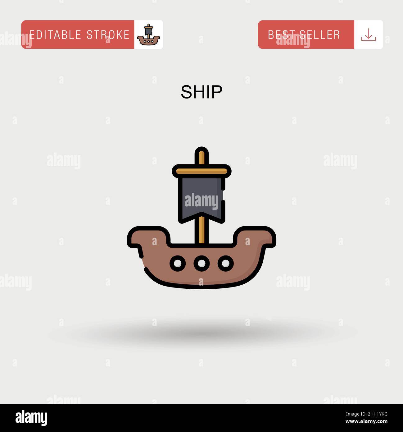 Ship Simple vector icon Stock Vector Image & Art - Alamy