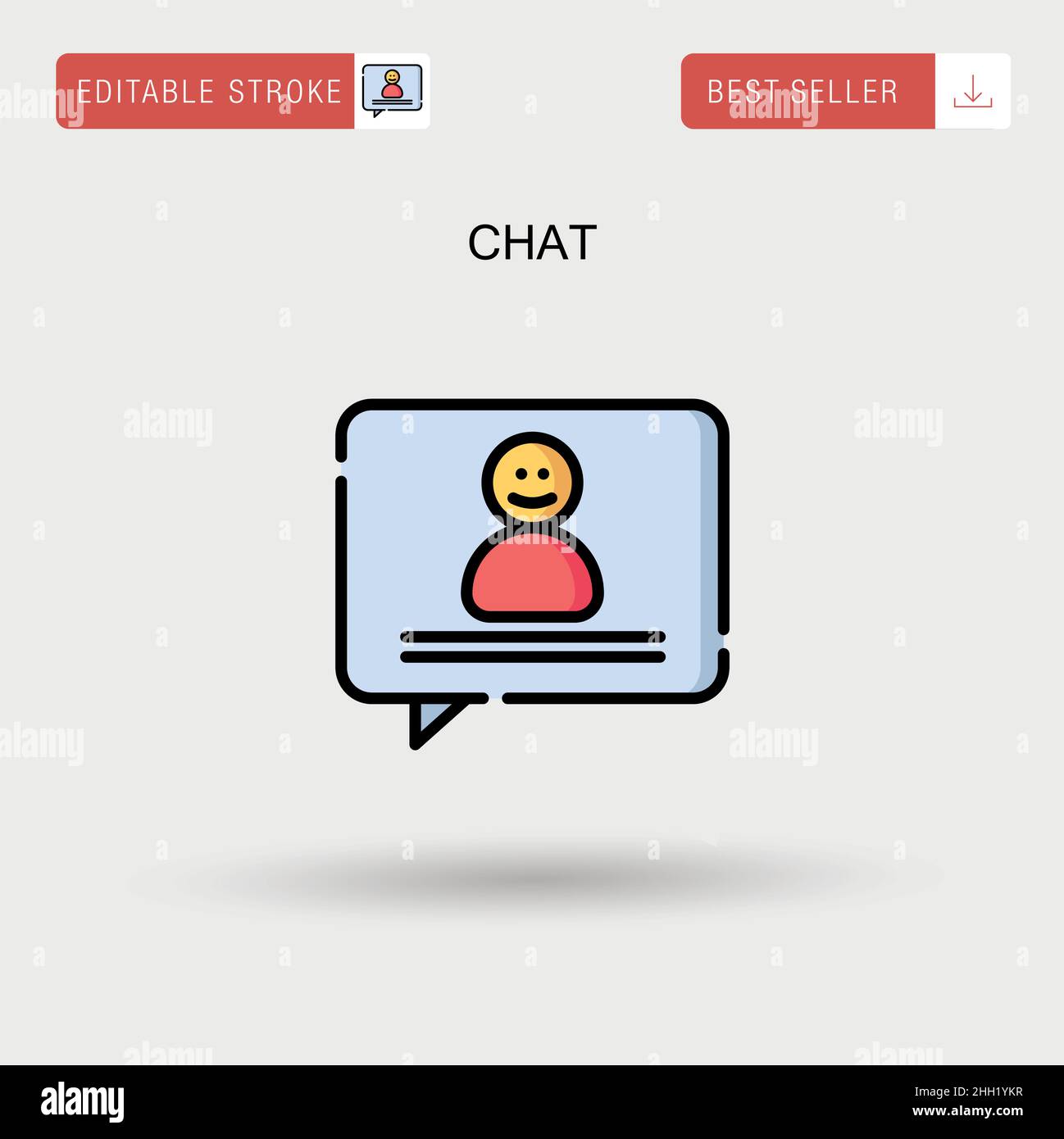 Chat Simple vector icon Stock Vector Image & Art - Alamy