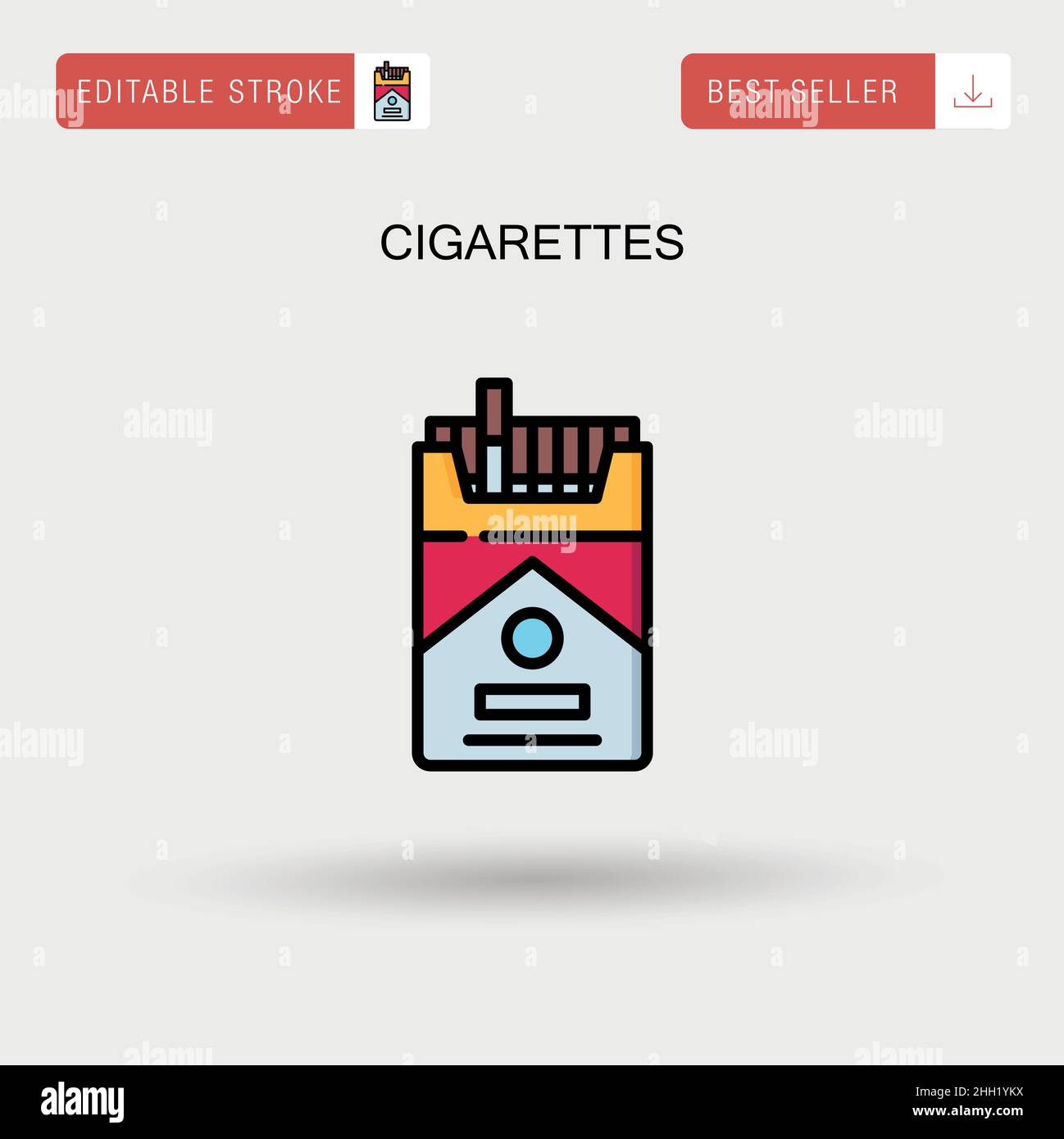 Cigarettes Simple vector icon Stock Vector Image & Art - Alamy