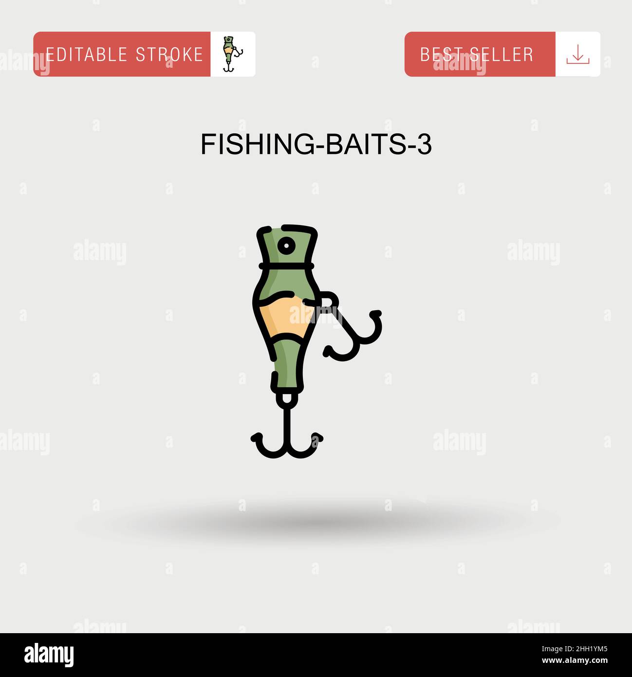 Fishing-baits-3 Simple vector icon Stock Vector Image & Art - Alamy