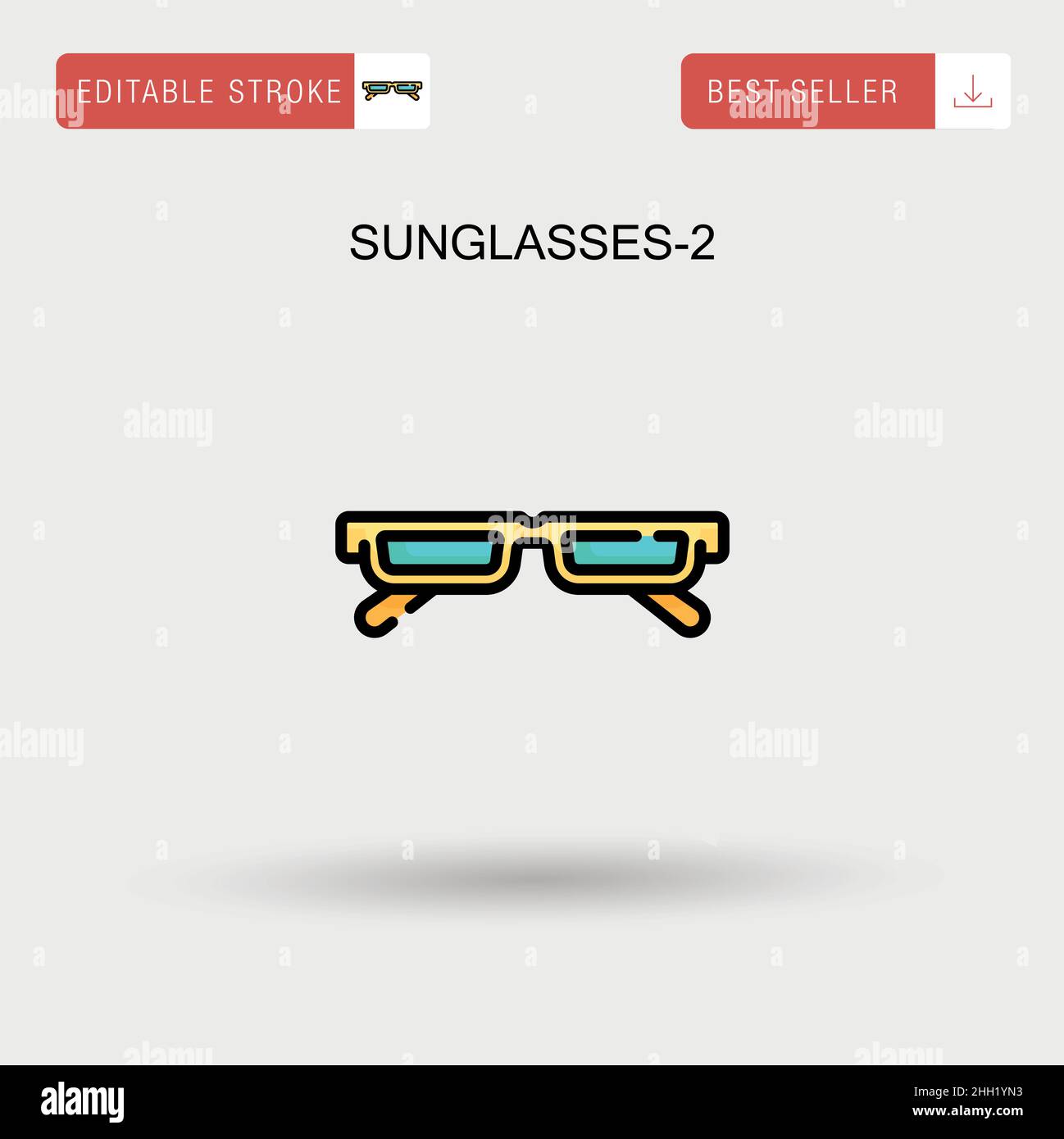 Sunglasses-2 Simple vector icon Stock Vector Image & Art - Alamy