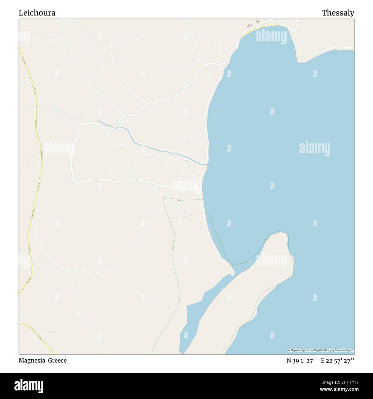 Leichoura, Magnesia, Greece, Thessaly, N 39 1' 27'', E 22 57' 27'', map ...