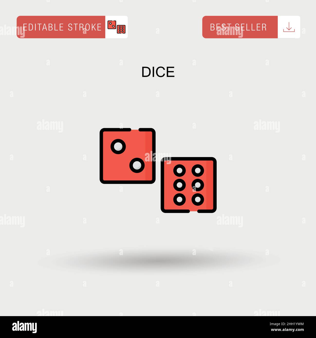 Dice Simple vector icon Stock Vector Image & Art - Alamy