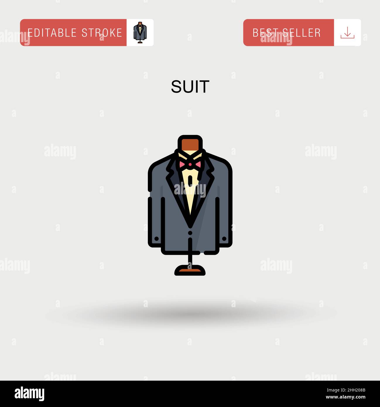 Suit Simple vector icon Stock Vector Image & Art - Alamy