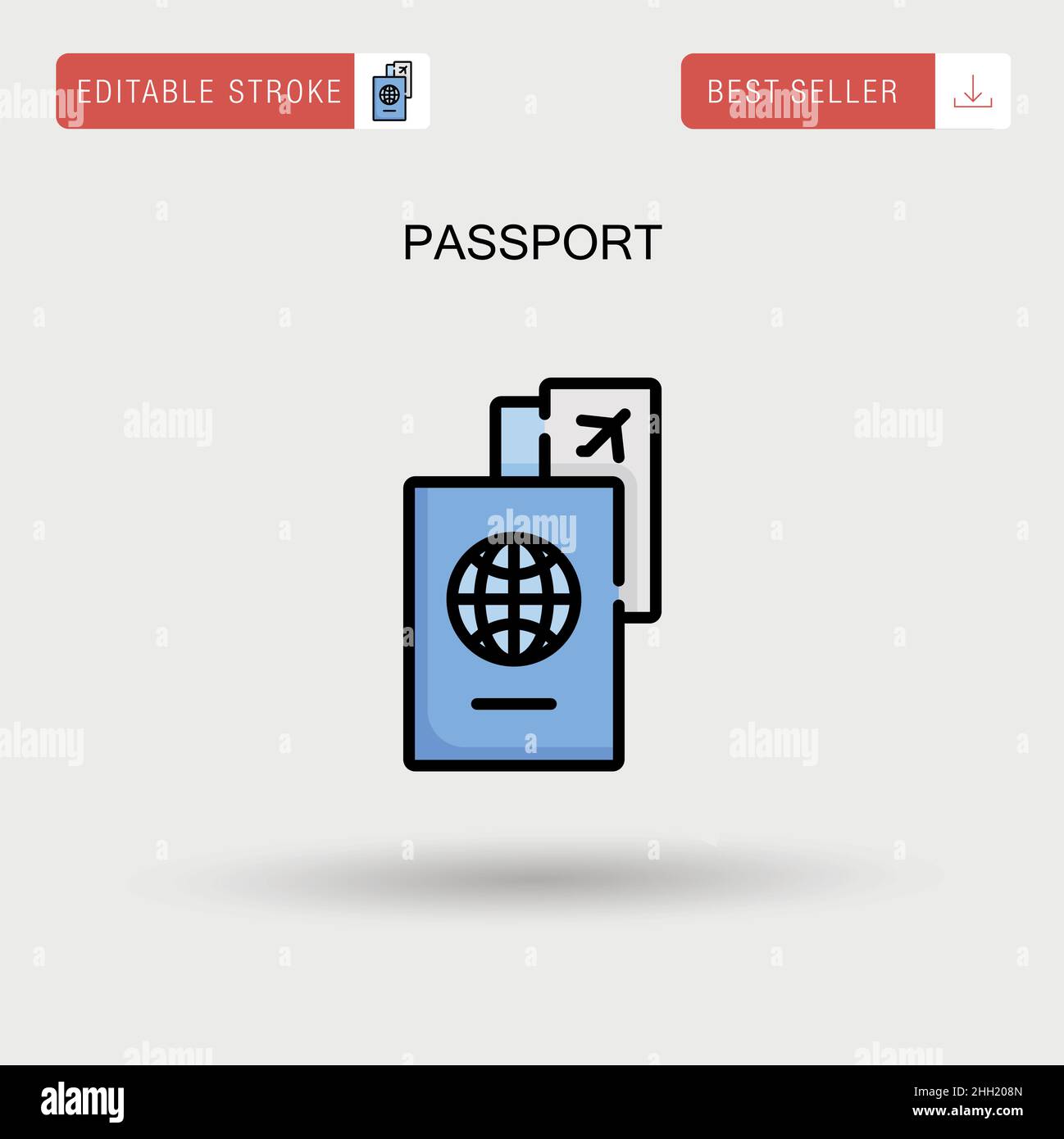 Passport Simple vector icon Stock Vector Image & Art - Alamy