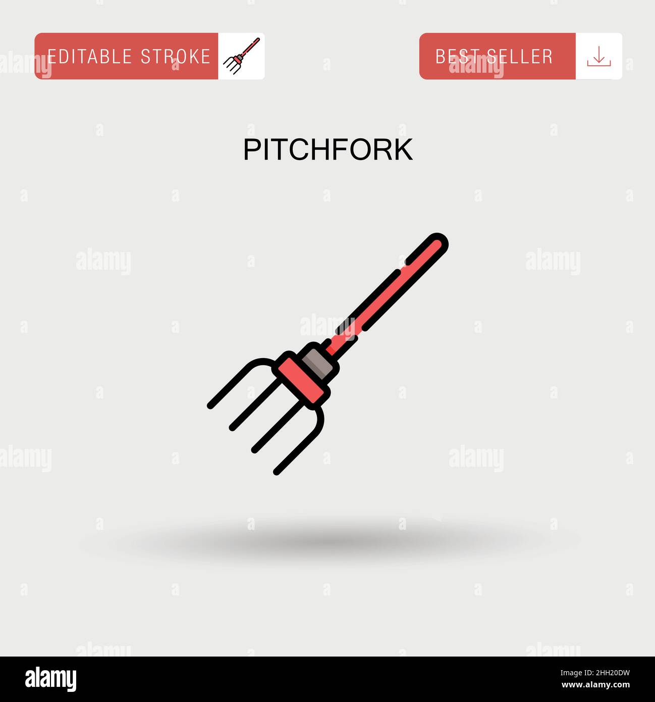 Pitchfork Simple vector icon Stock Vector Image & Art - Alamy