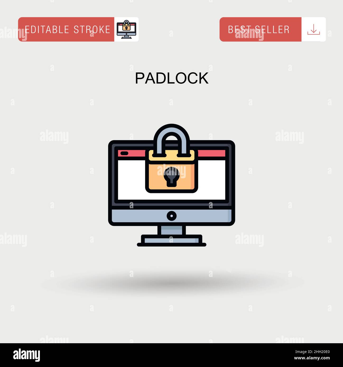Padlock Simple vector icon Stock Vector Image & Art - Alamy
