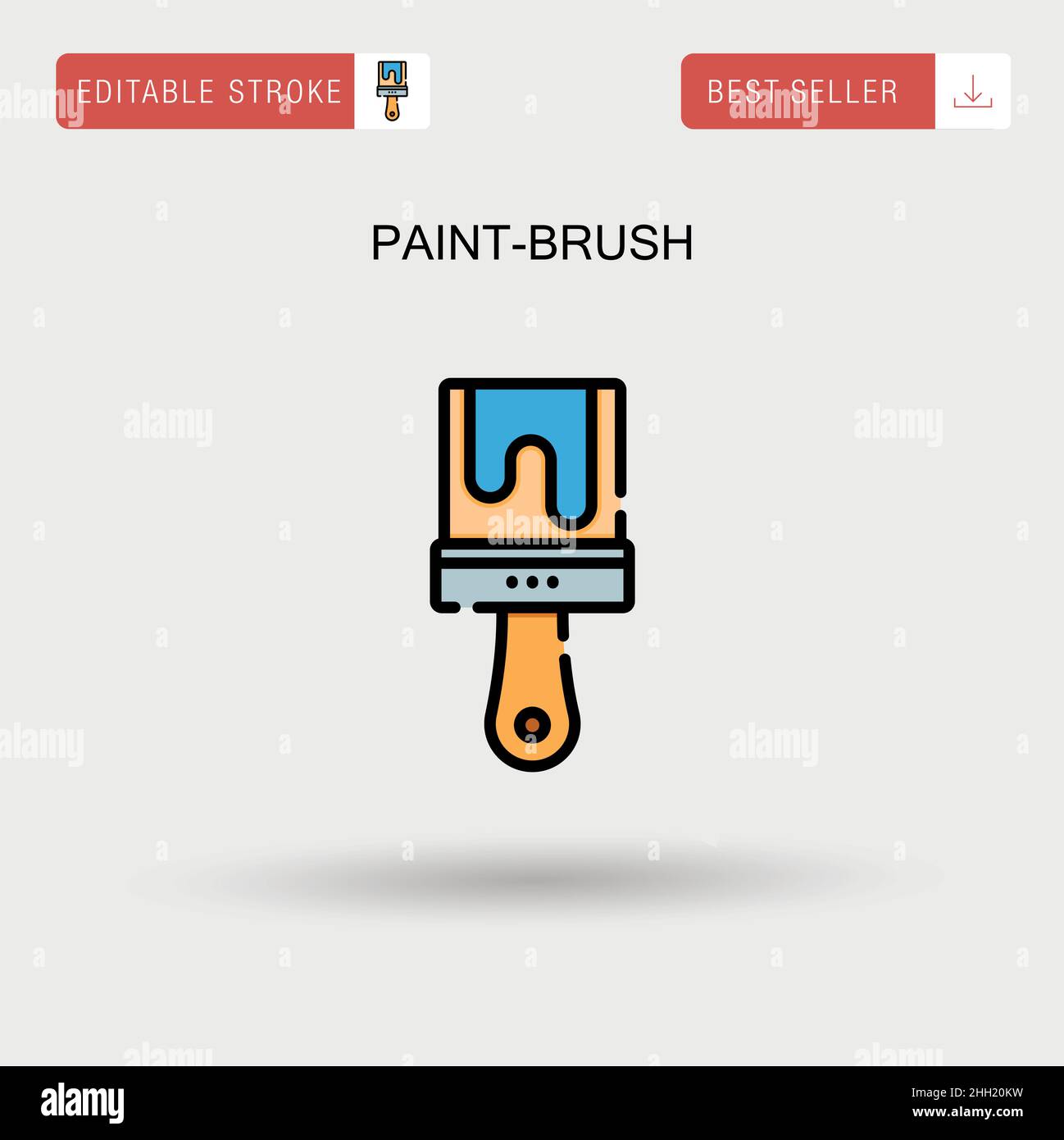 Paint-brush Simple vector icon Stock Vector Image & Art - Alamy