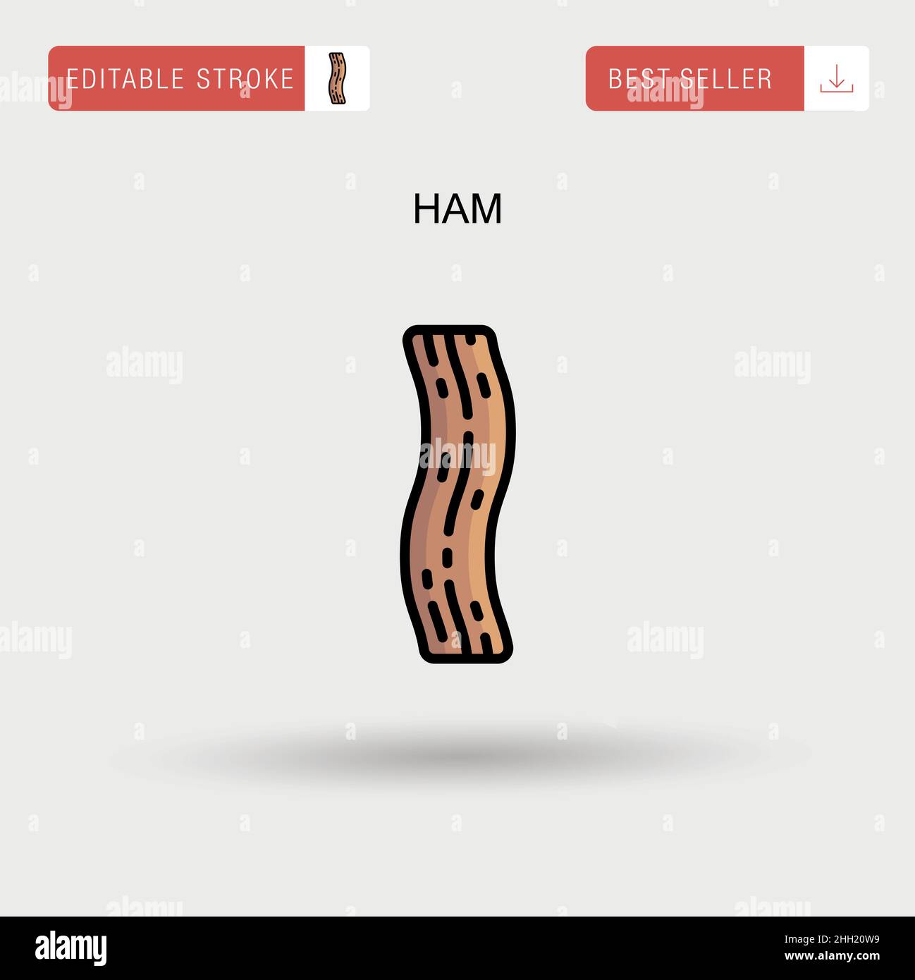 Ham Simple vector icon Stock Vector Image & Art - Alamy