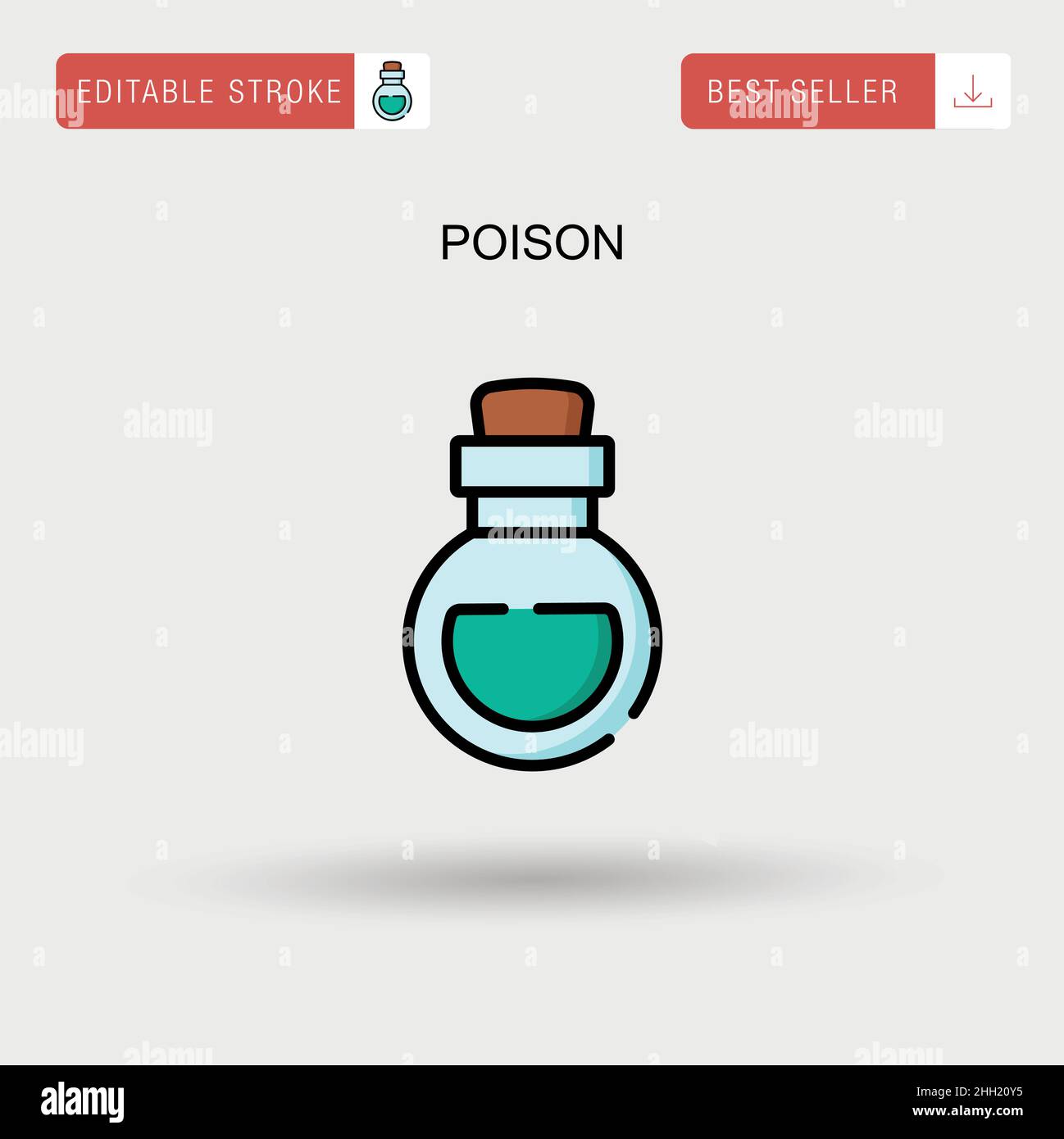 Poison Simple vector icon Stock Vector Image & Art - Alamy