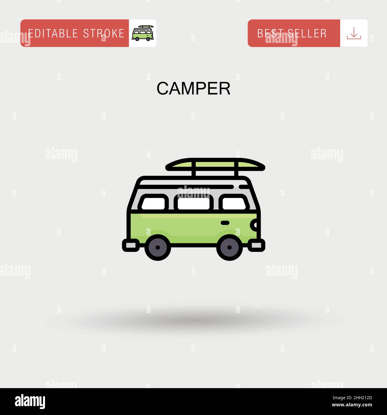 Camper Simple vector icon Stock Vector Image & Art - Alamy