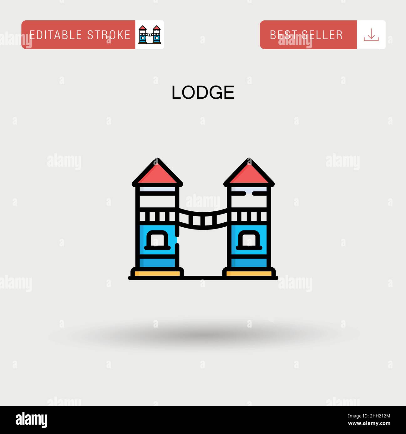 Lodge Simple vector icon Stock Vector Image & Art - Alamy