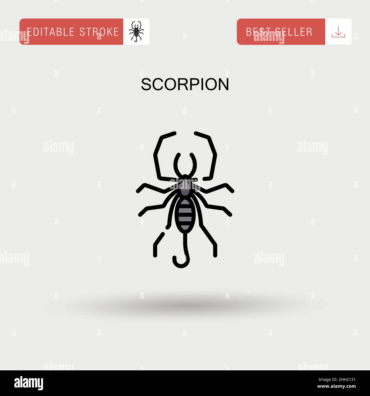 Scorpion Simple vector icon Stock Vector Image & Art - Alamy