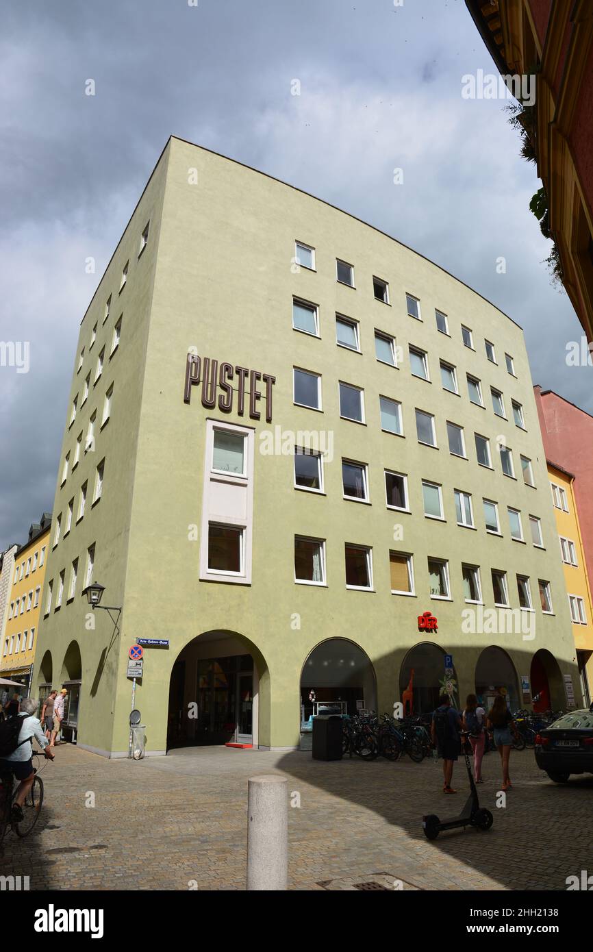 Regensburg, Bavaria, Germany – Attractive historical buildings in the ...