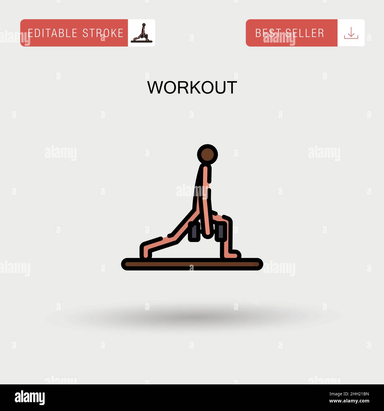 Workout Simple vector icon Stock Vector Image & Art - Alamy