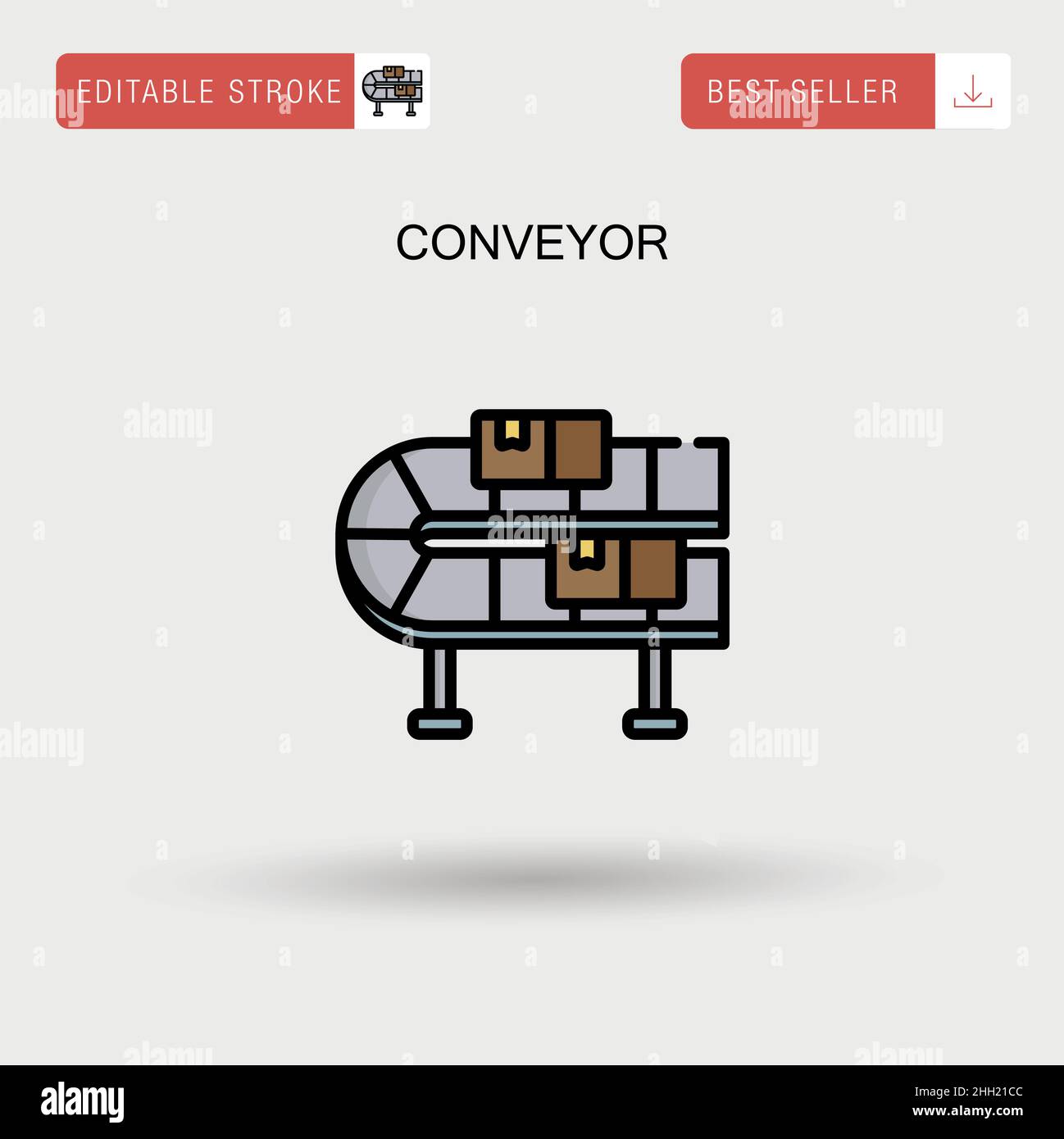 Conveyor Simple vector icon Stock Vector Image & Art - Alamy