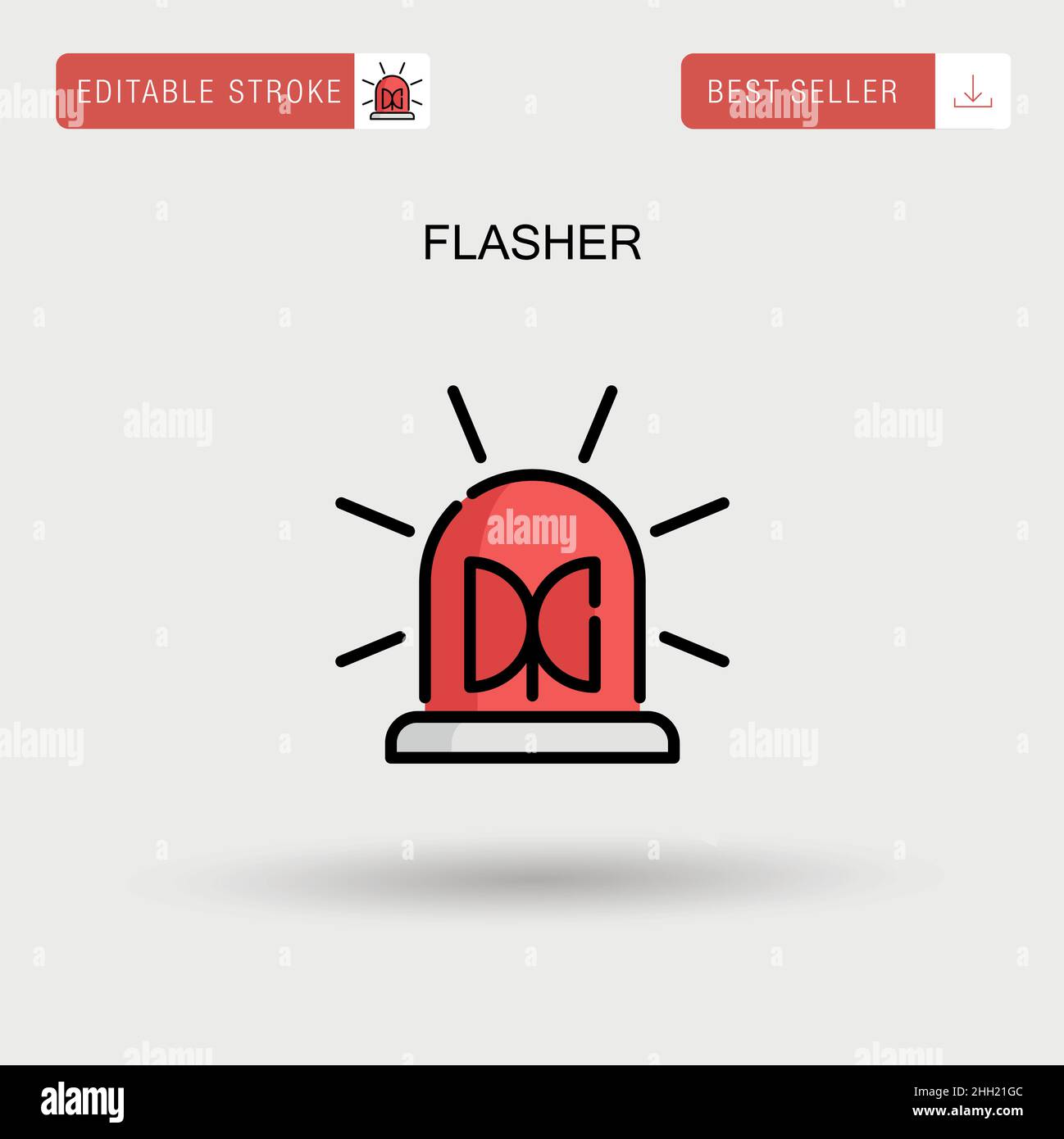 Flasher Simple vector icon Stock Vector Image & Art - Alamy