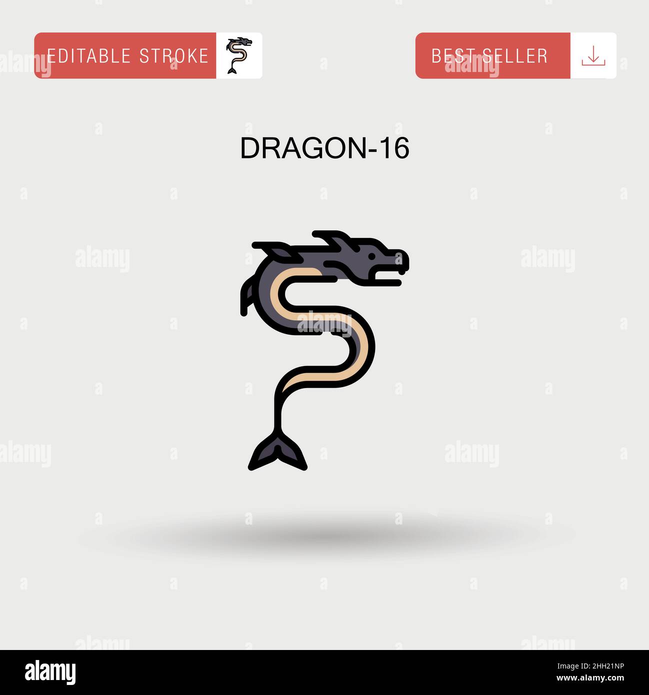 Dragon-16 Simple vector icon Stock Vector Image & Art - Alamy