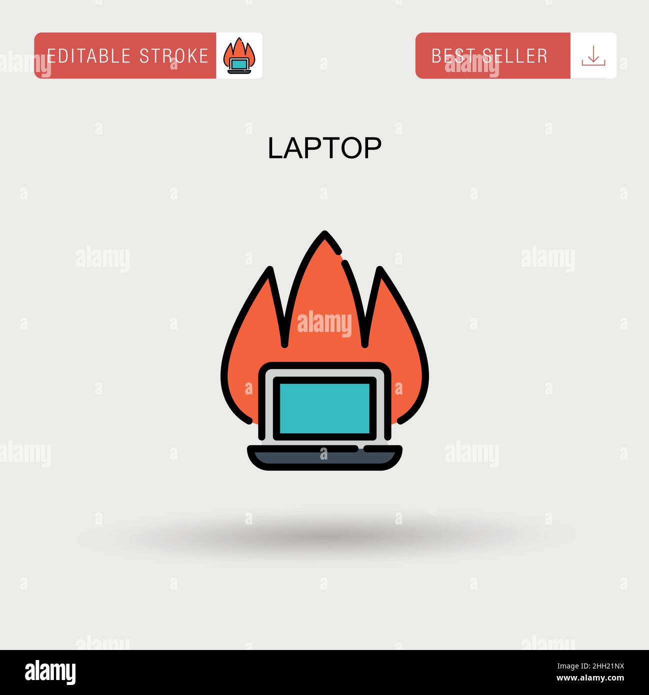 Laptop Simple vector icon Stock Vector Image & Art - Alamy