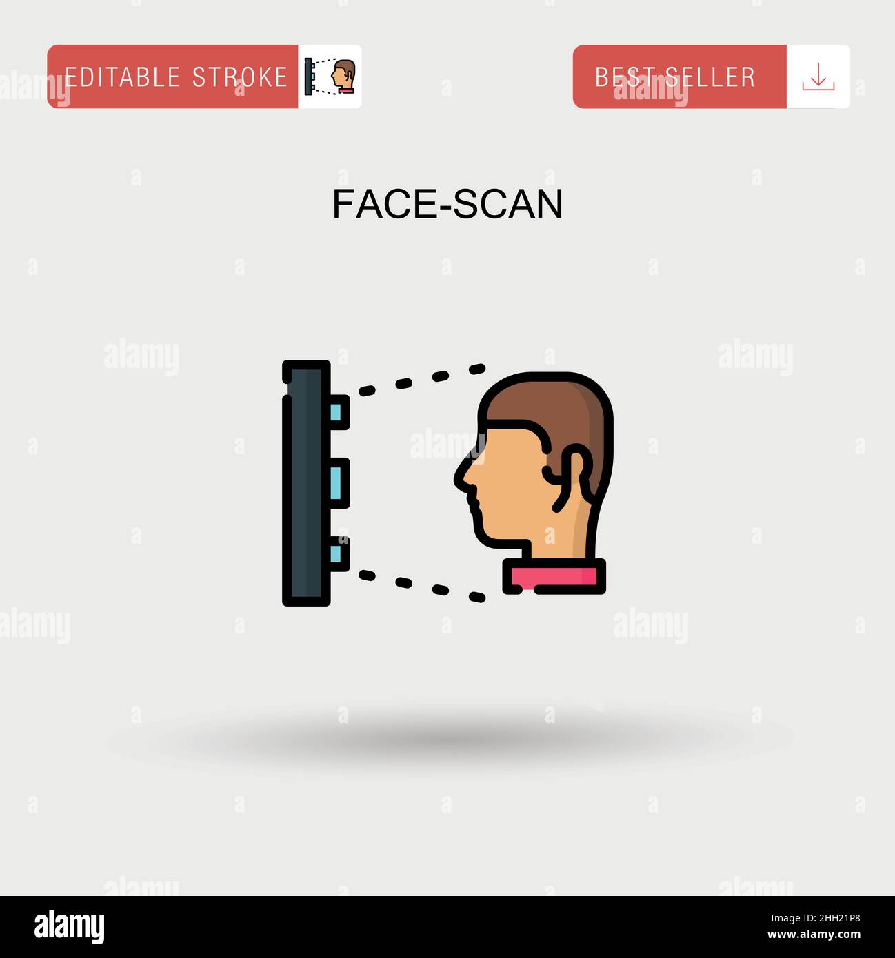 Face-scan Simple vector icon Stock Vector Image & Art - Alamy