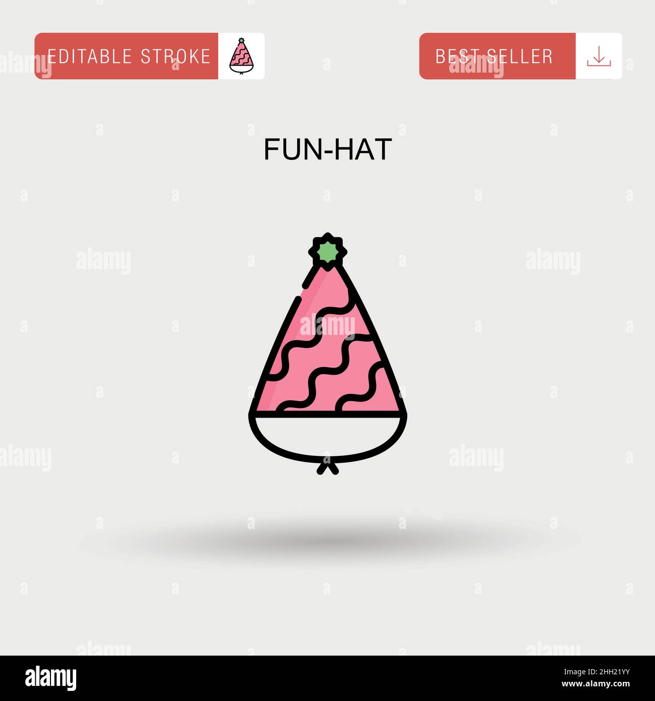 Fun-hat Simple vector icon Stock Vector Image & Art - Alamy