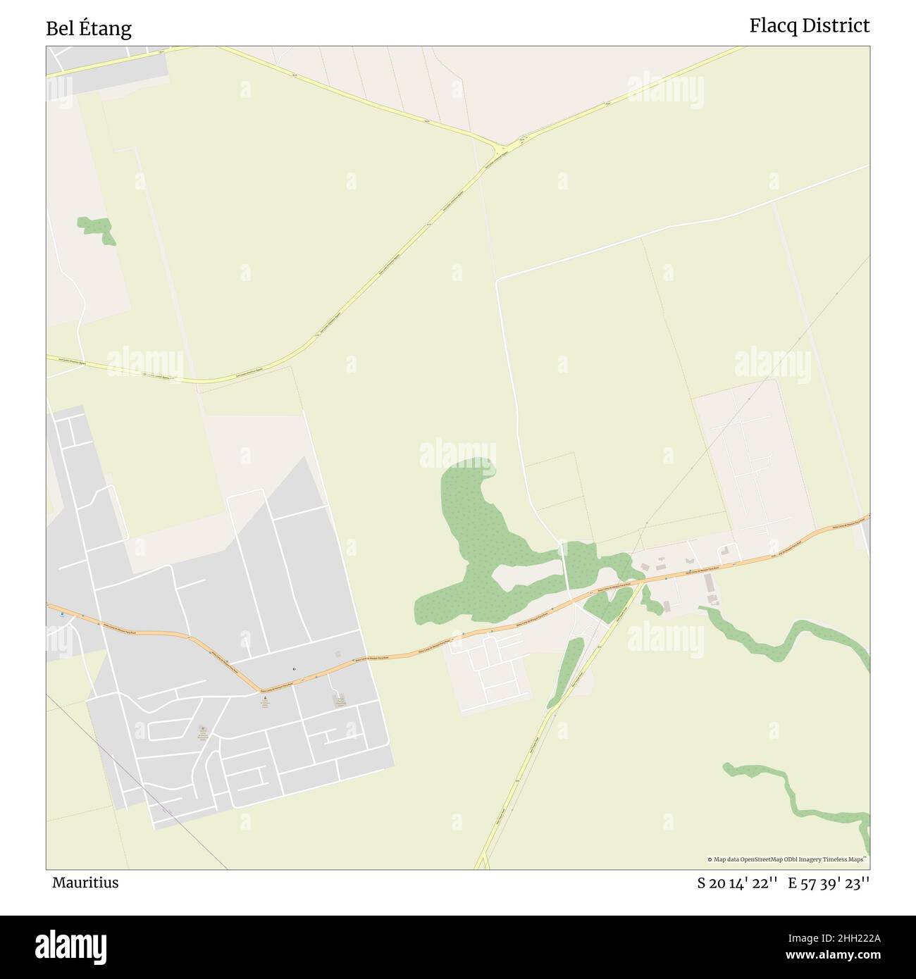 Bel Étang, Mauritius, Flacq District, S 20 14' 22'', E 57 39' 23'', map ...