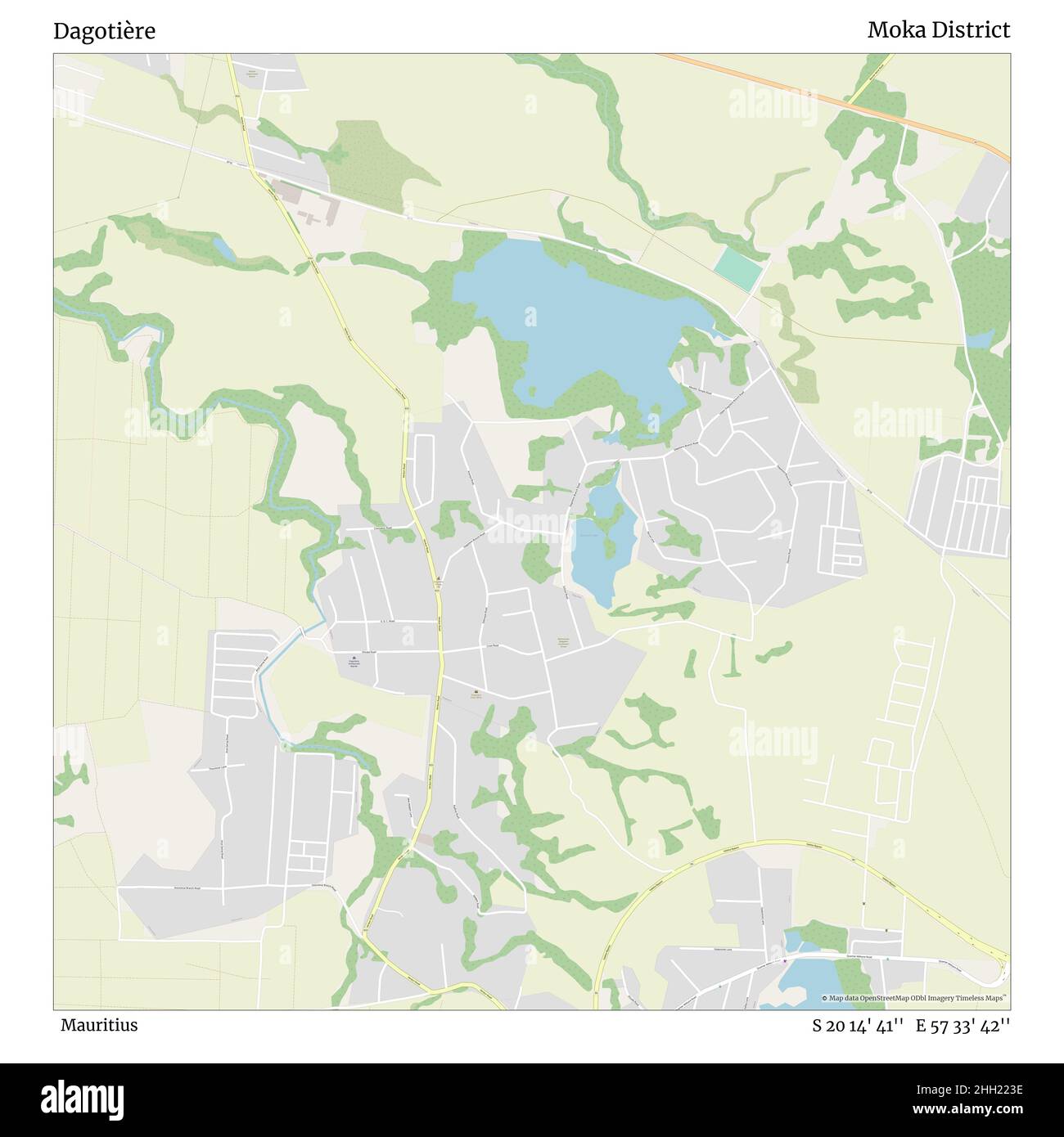 Dagotière, Mauritius, Moka District, S 20 14' 41'', E 57 33' 42'', map ...