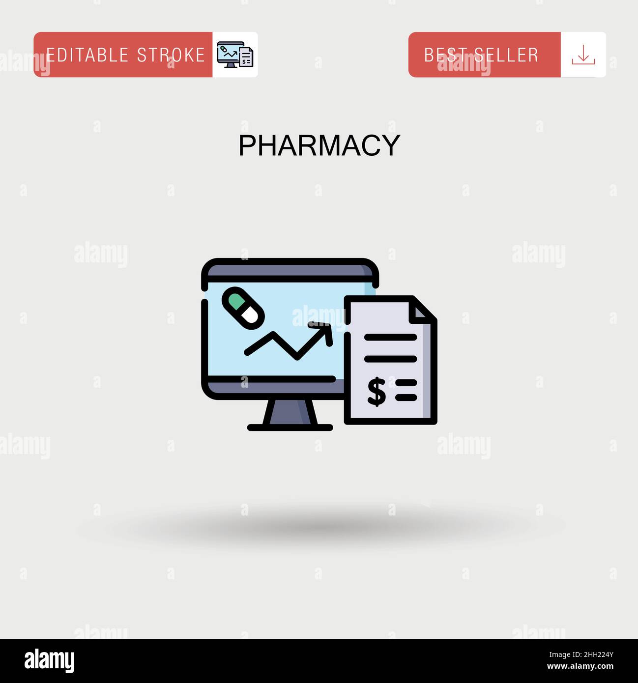 Pharmacist with young customer Stock Vector Images - Alamy