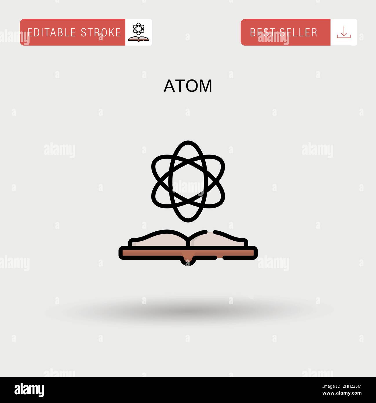 Atom Simple vector icon Stock Vector Image & Art - Alamy