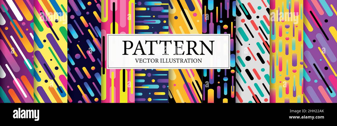 Set of 10 abstract colorful web backgrounds - Vector illustration Stock ...