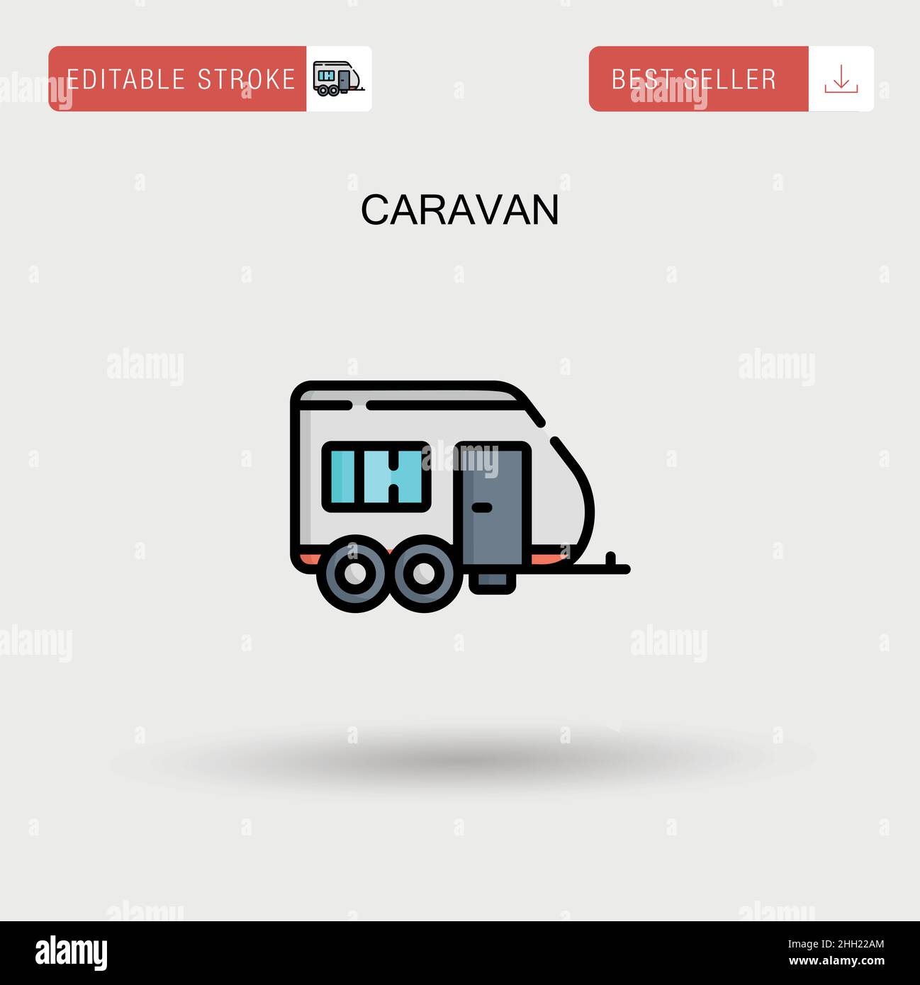 Caravan Simple vector icon Stock Vector Image & Art - Alamy