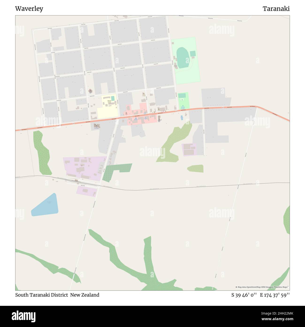 Waverley, South Taranaki District, New Zealand, Taranaki, S 39 46' 0 ...