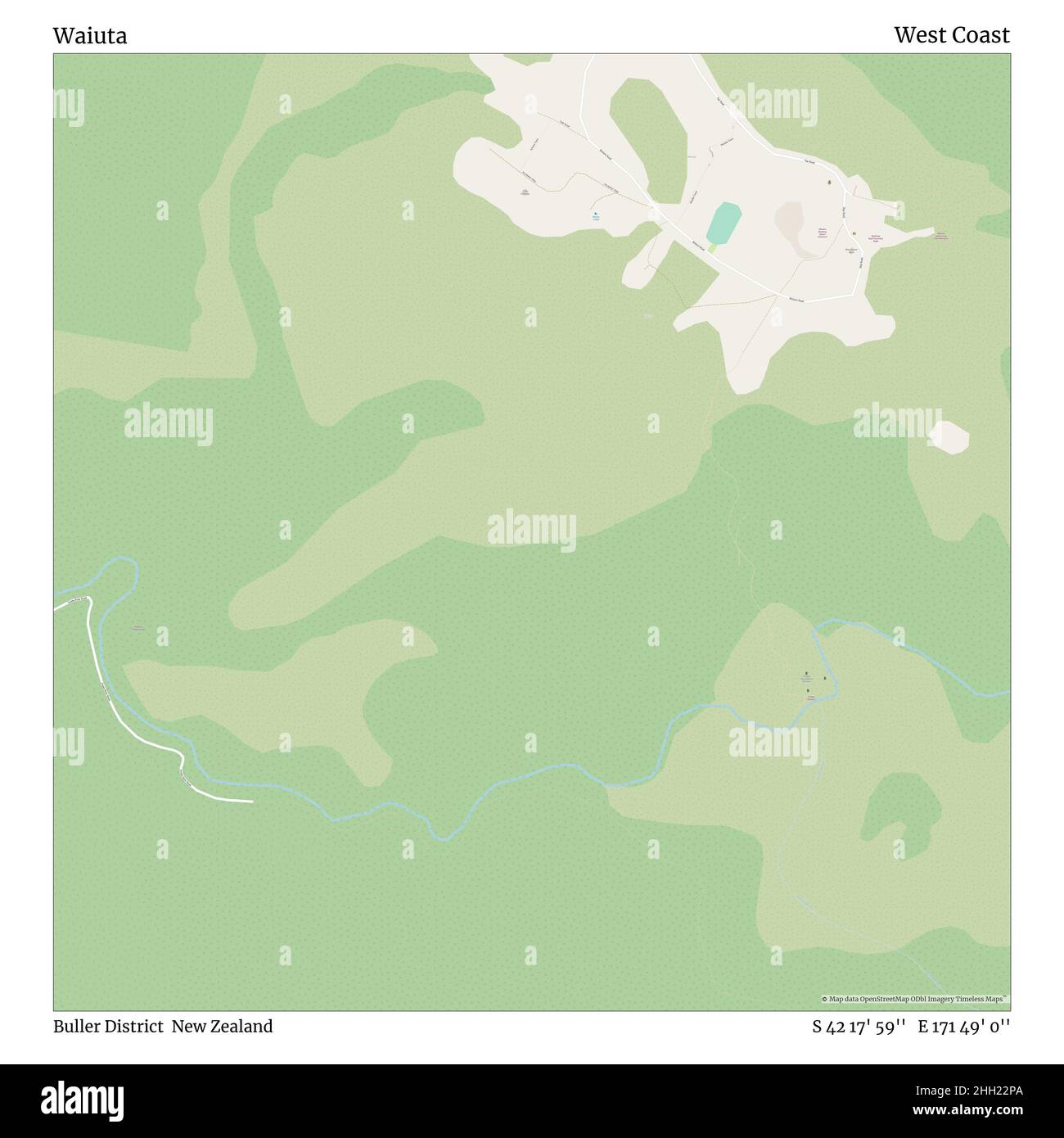 Waiuta, Buller District, New Zealand, West Coast, S 42 17' 59'', E 171 ...