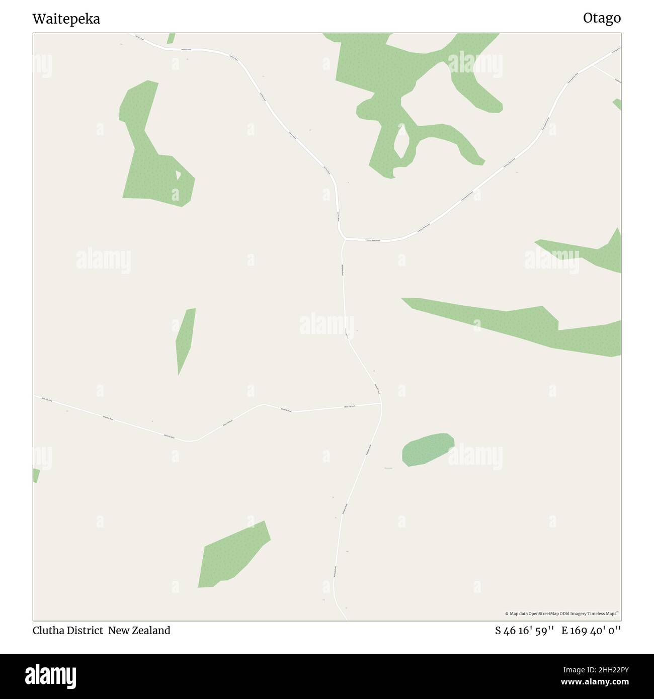 Waitepeka, Clutha District, New Zealand, Otago, S 46 16' 59'', E 169 40 ...