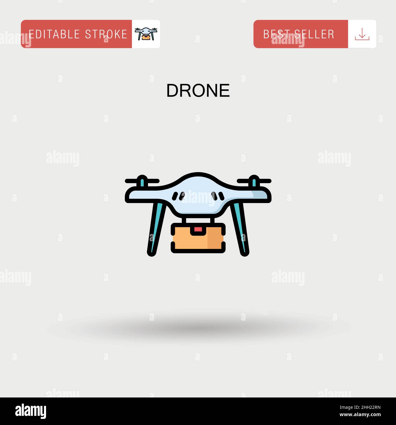 Drone Simple vector icon Stock Vector Image & Art - Alamy