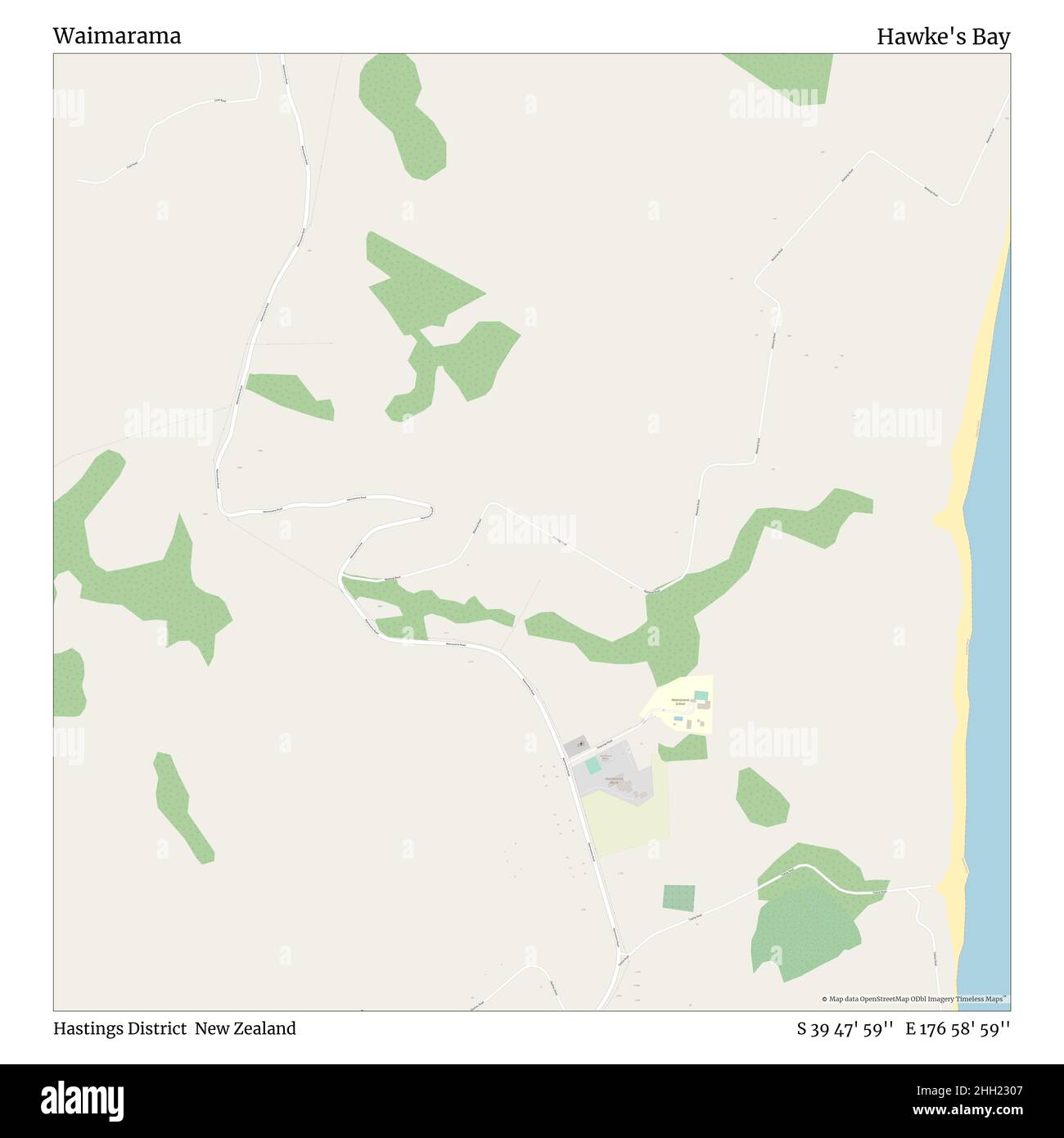 Waimarama, Hastings District, New Zealand, Hawke's Bay, S 39 47' 59 ...