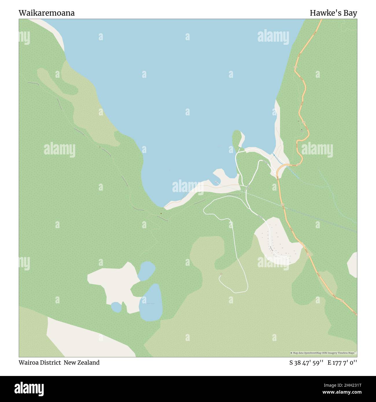 Waikaremoana, Wairoa District, New Zealand, Hawke's Bay, S 38 47' 59 ...