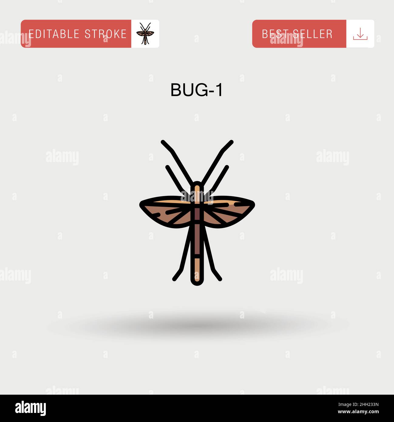 Bug-1 Simple vector icon Stock Vector Image & Art - Alamy