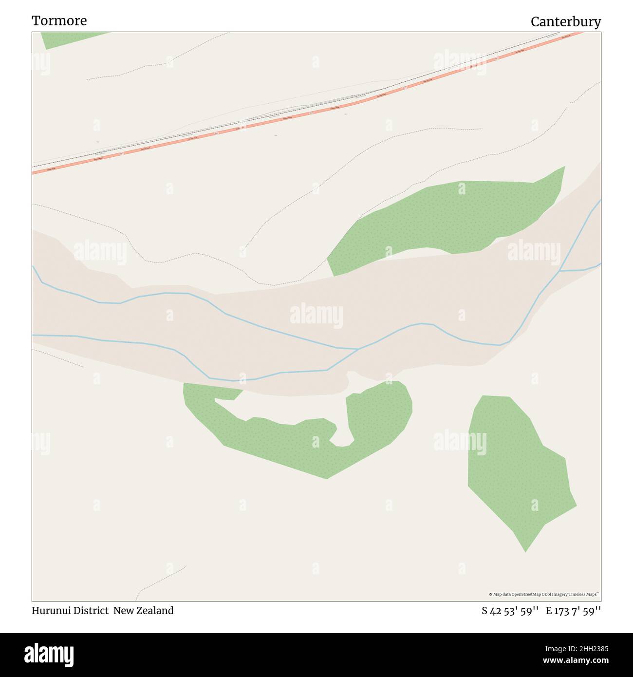 Tormore, Hurunui District, New Zealand, Canterbury, S 42 53' 59'', E ...