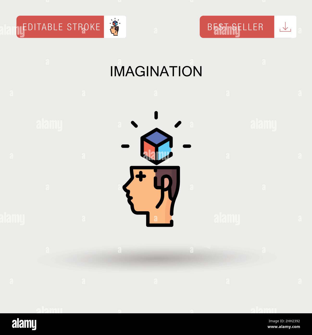 Imagination Simple vector icon Stock Vector Image & Art - Alamy