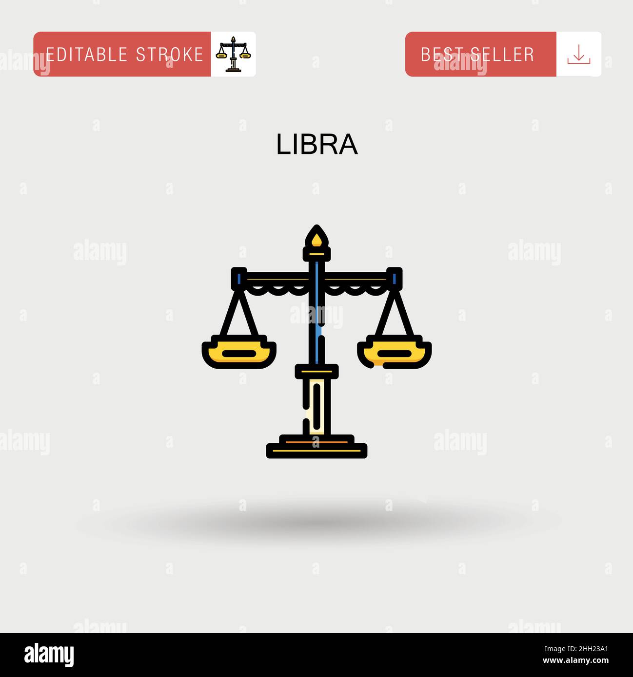 Libra Simple vector icon Stock Vector Image & Art - Alamy