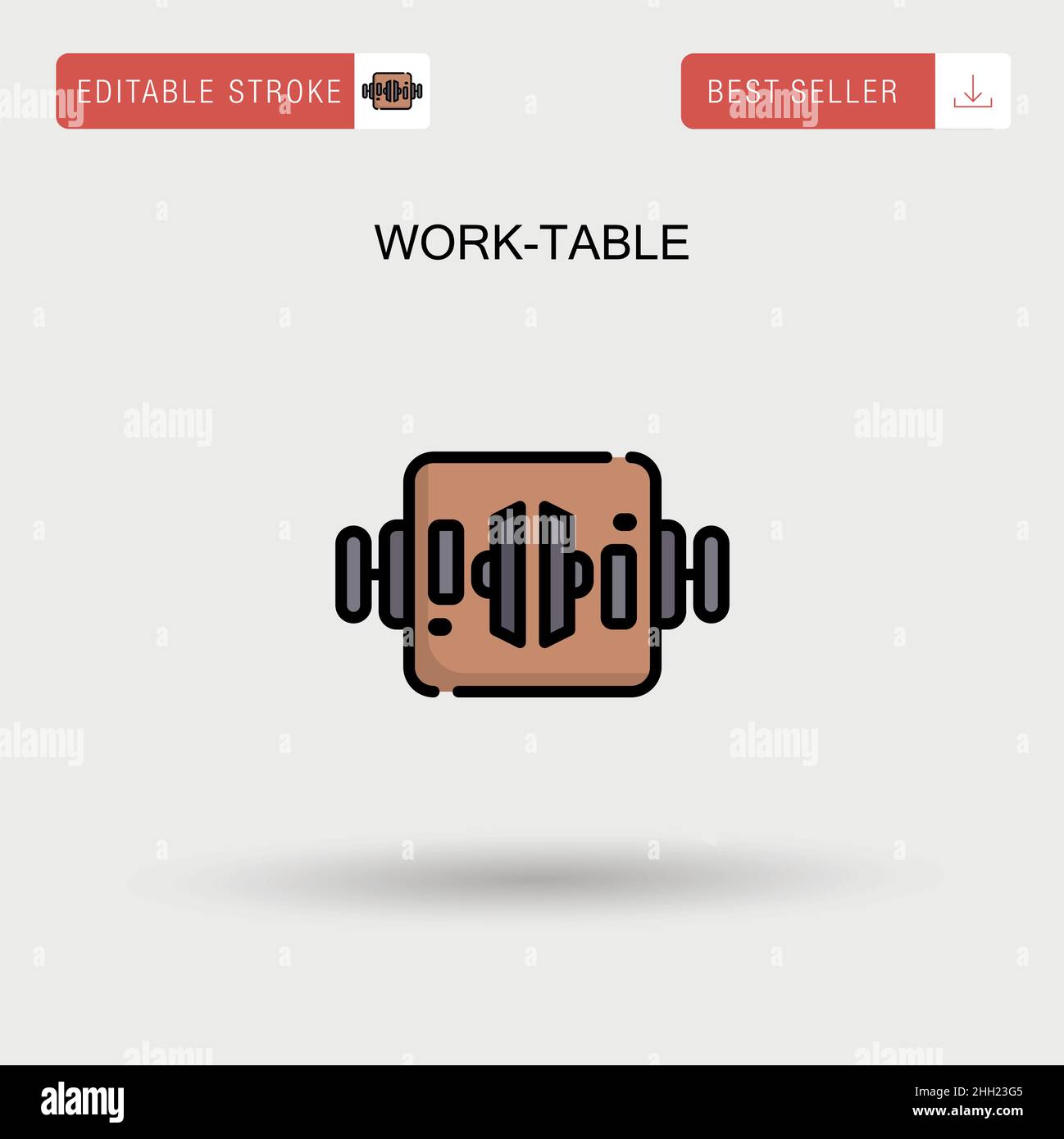 Office work table laptop Stock Vector Images - Alamy