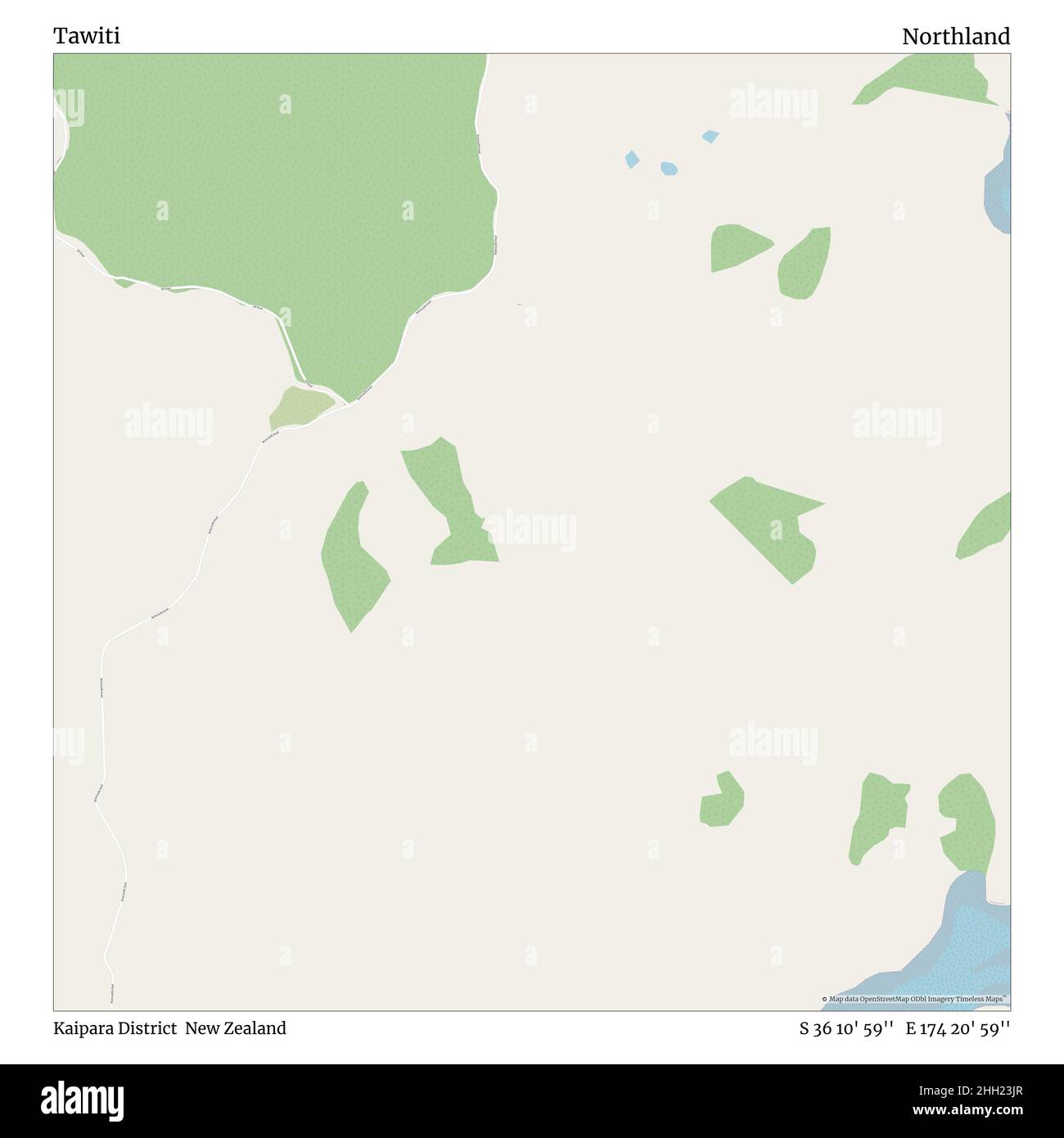 Tawiti, Kaipara District, New Zealand, Northland, S 36 10' 59'', E 174 ...