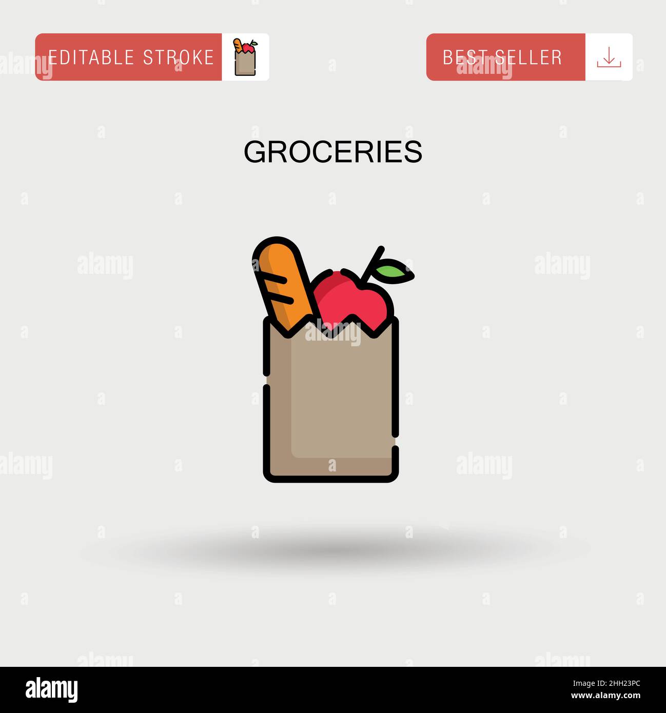 Groceries Simple vector icon Stock Vector Image & Art - Alamy