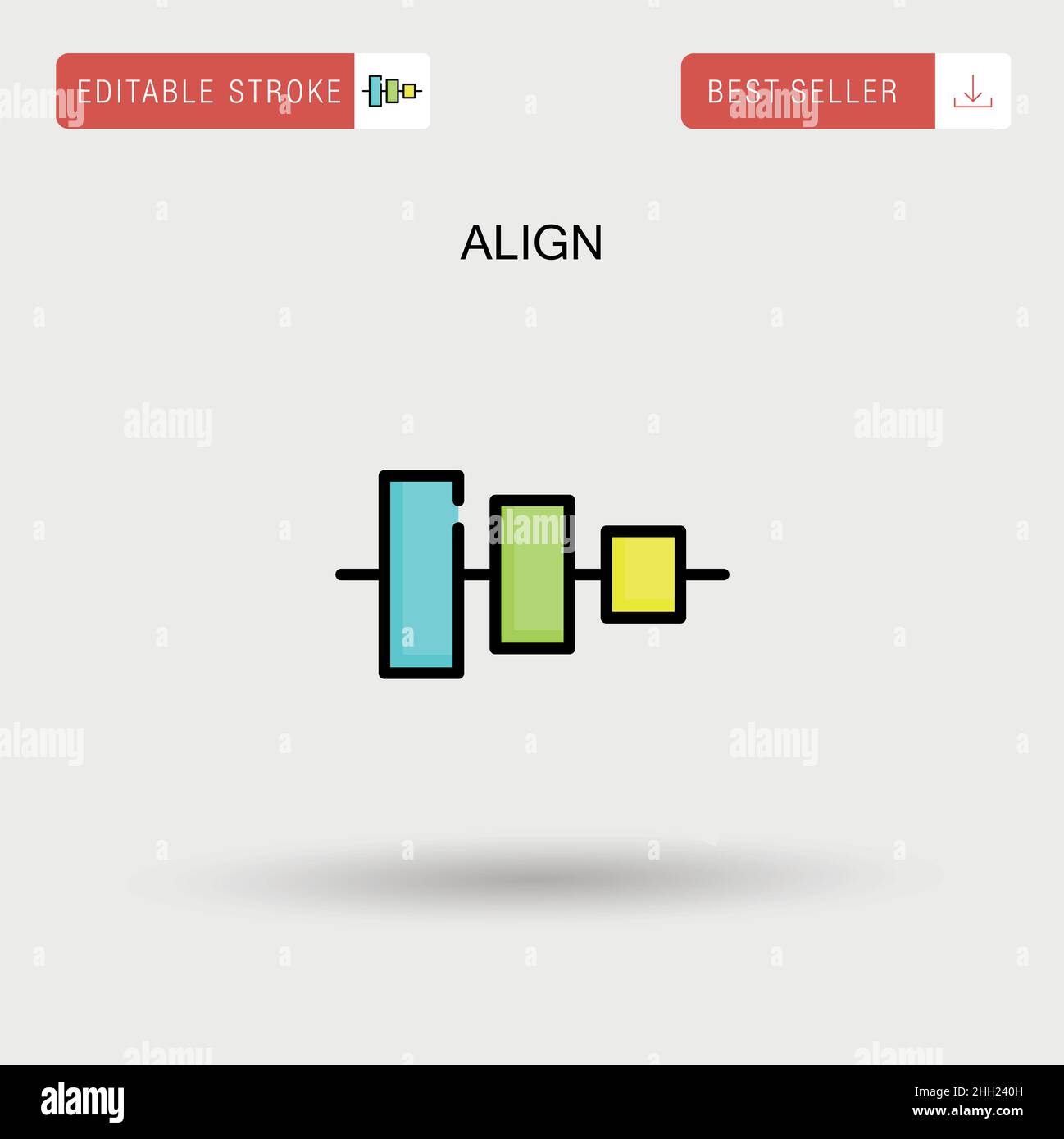 Align Simple vector icon Stock Vector Image & Art - Alamy