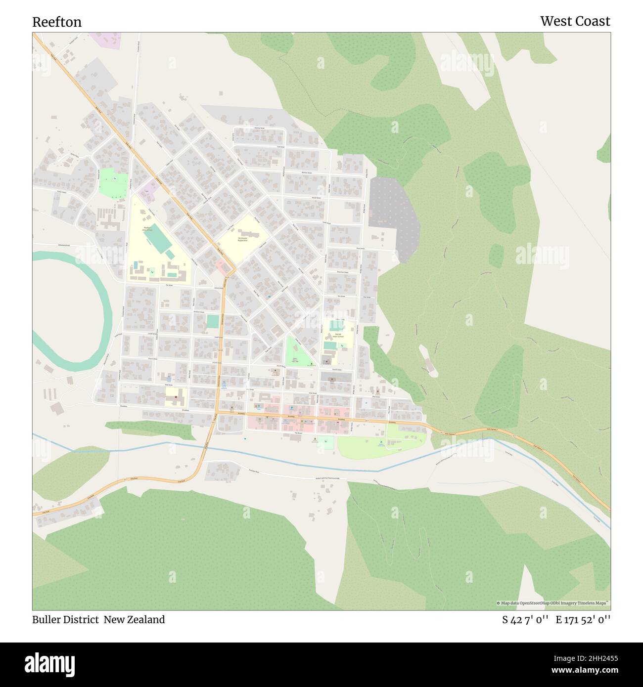 Reefton, Buller District, New Zealand, West Coast, S 42 7' 0'', E 171 ...