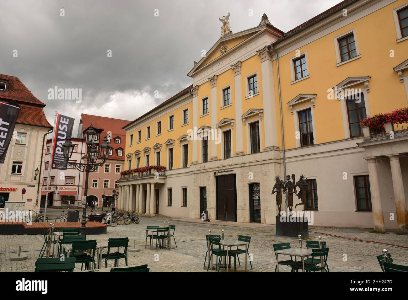 Regensburg, Bavaria, Germany – Attractive historical buildings in the ...