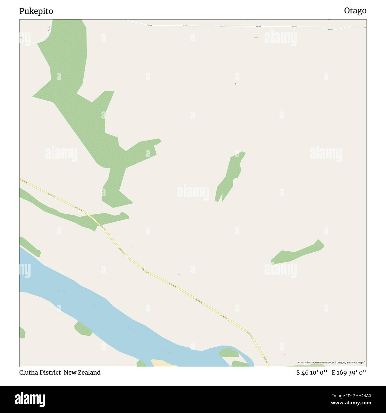Pukepito, Clutha District, New Zealand, Otago, S 46 10' 0'', E 169 39 ...