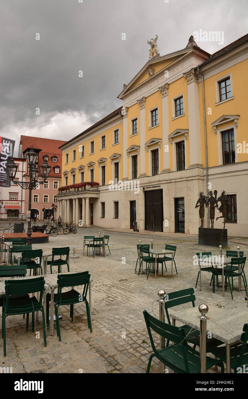 Regensburg, Bavaria, Germany – Attractive historical buildings in the ...